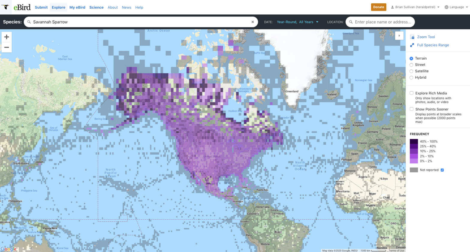 Range maps - Birds of the World